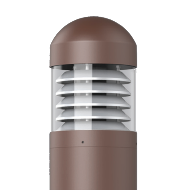 PORTOR LIGHTING Architectural Round Dome-top Louvre Style Bollard with ...